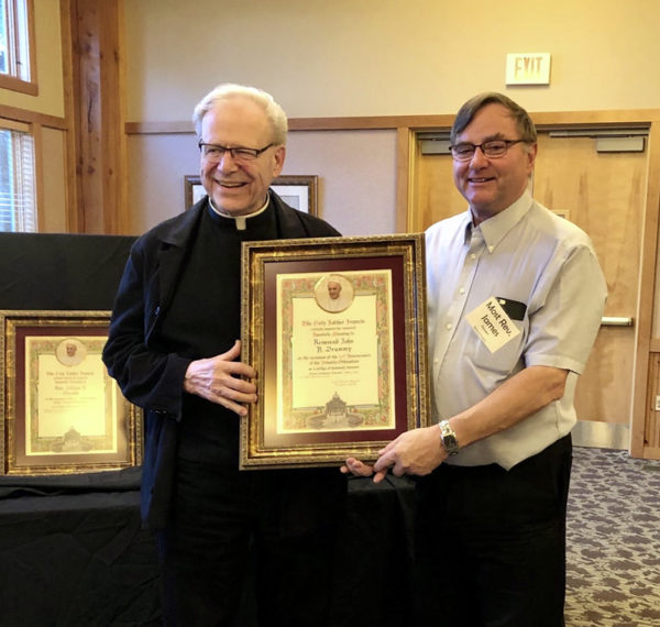 Fr. Drummy honored at clergy retreat - Superior Catholic Herald